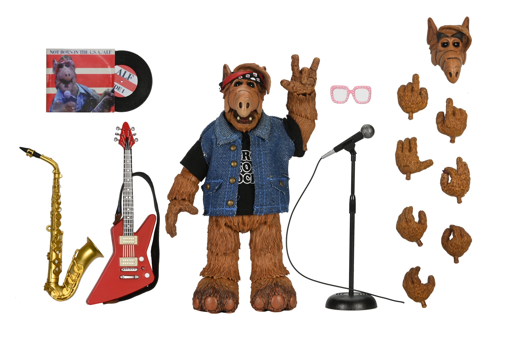 Alf 7" Scale Actionfigur Ultimate Alf Born to Rock