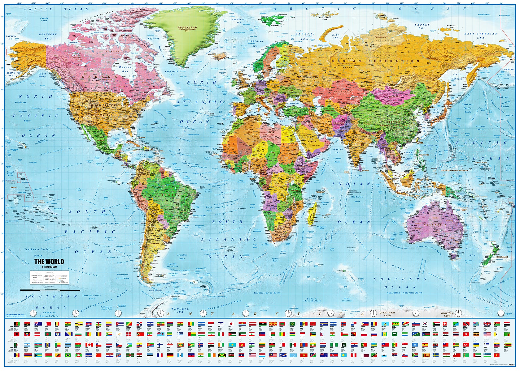World Map XXL Poster Flags 2023 - MAPS IN MINUTES™